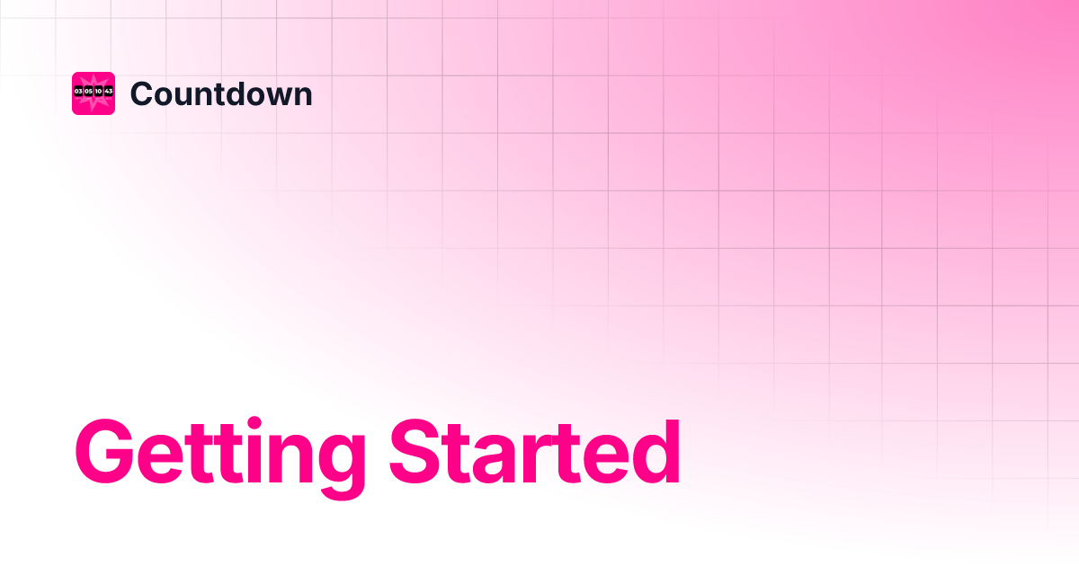 Getting Started | Countdown